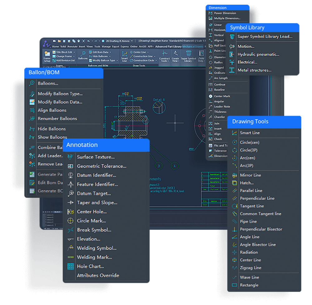 ZWCAD MFG - Advanced 2D CAD for Manufacturing